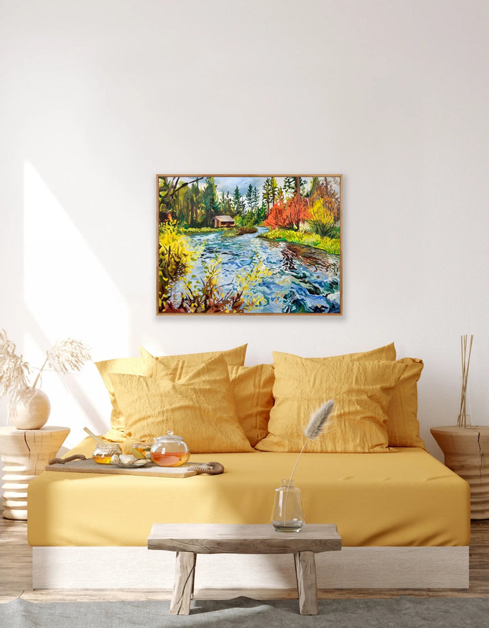 Metolius River in the Fall | 30x40 – anisa asakawa